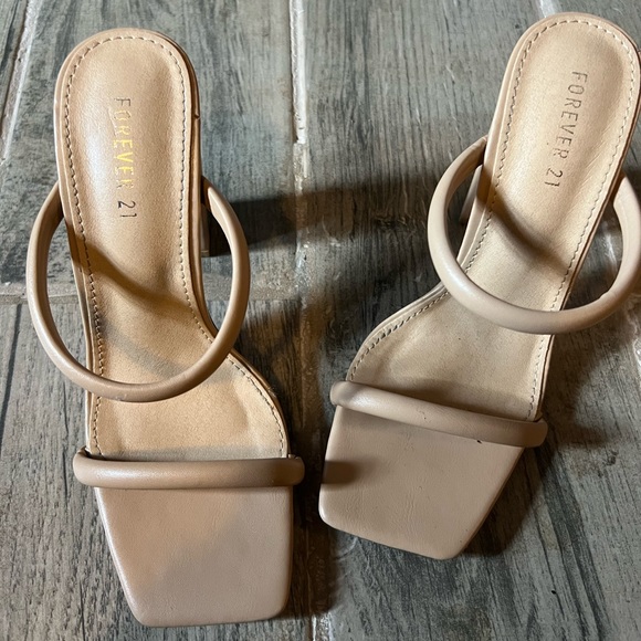 Forever 21 | Shoes | Beige Block Heel | Poshmark